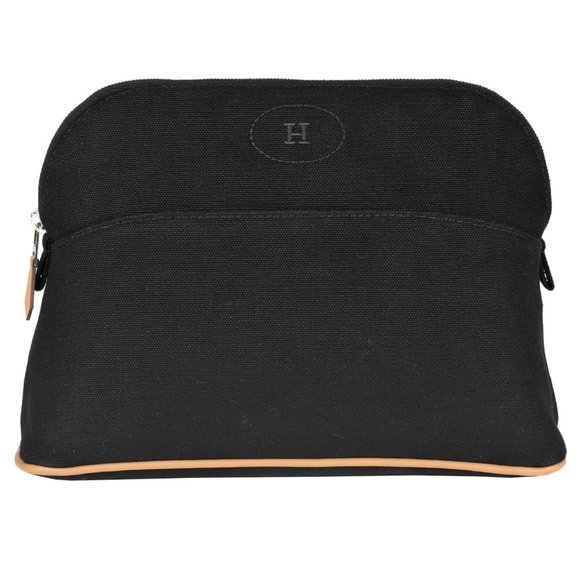 Hermes | Bags | Hermes Bolide Pouch 25 Canvas Black | Poshmark